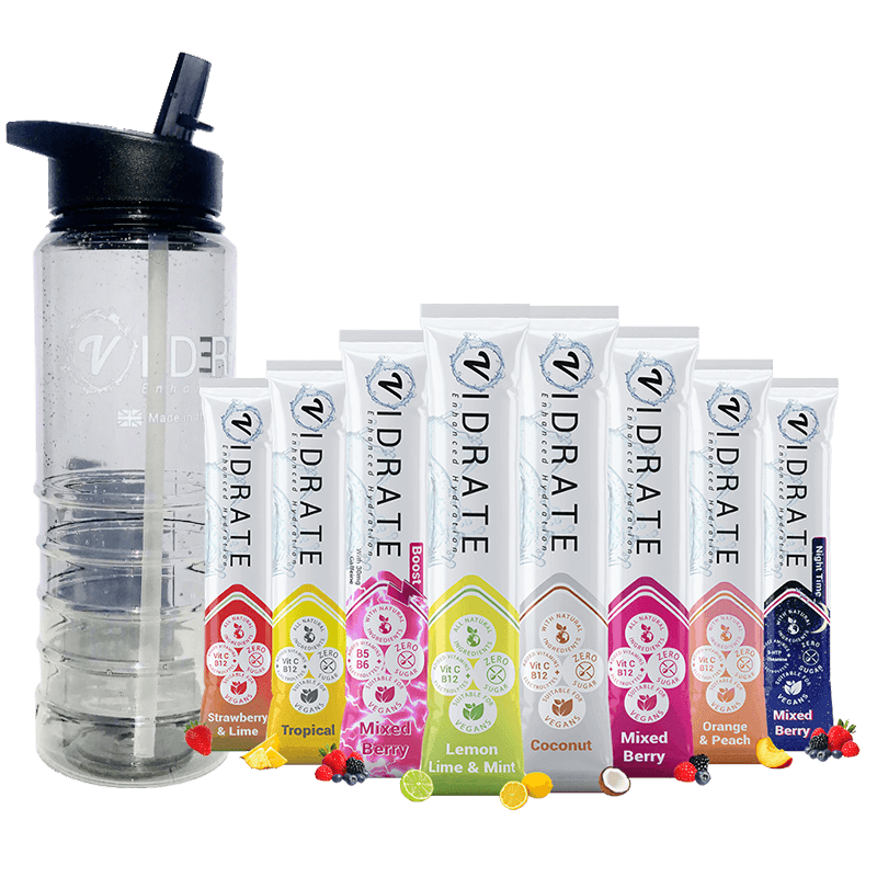 Hydration Week Trial Pack: 16 Electrolyte Sachets + Bottle – ViDrate™