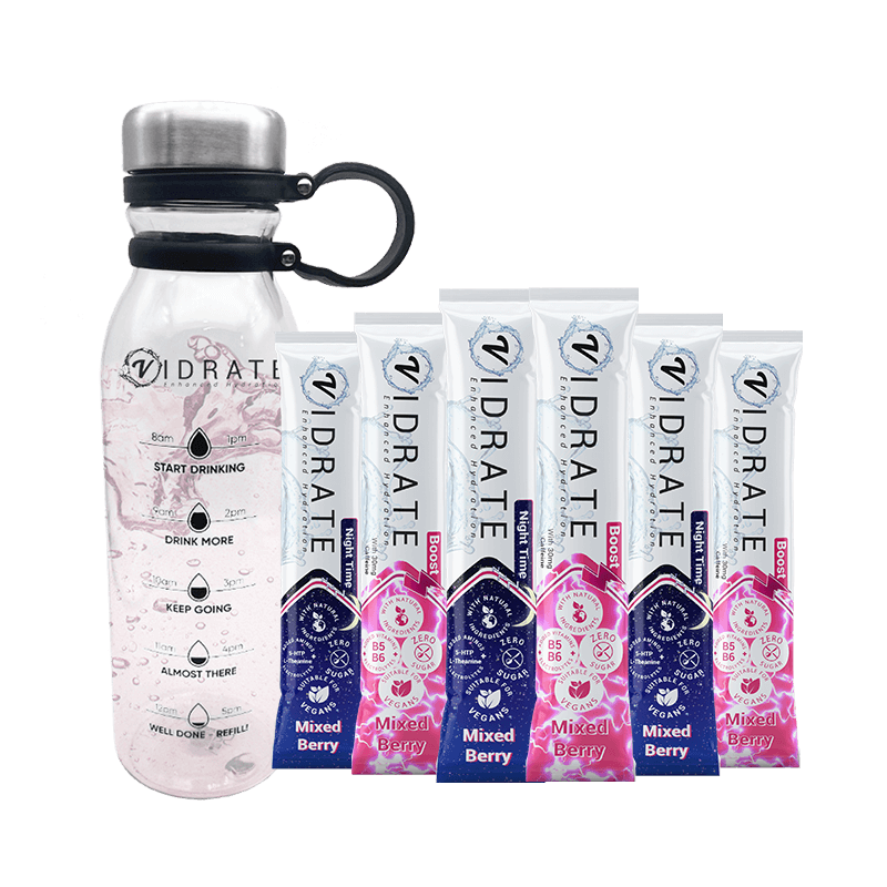Hydration Week Trial Pack: 16 Electrolyte Sachets + Bottle – ViDrate™